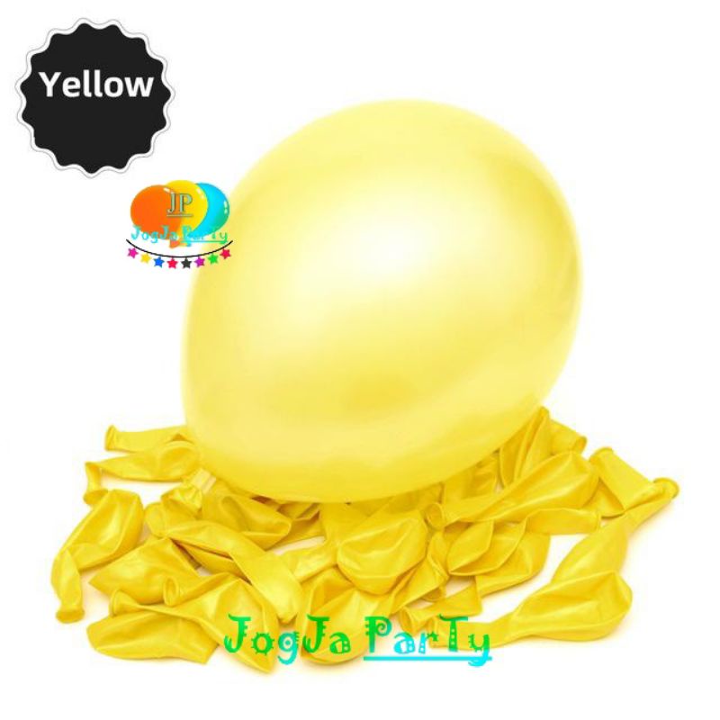 Jual balon latex metalik KUNING balon metalik balon ulang tahun balon ...