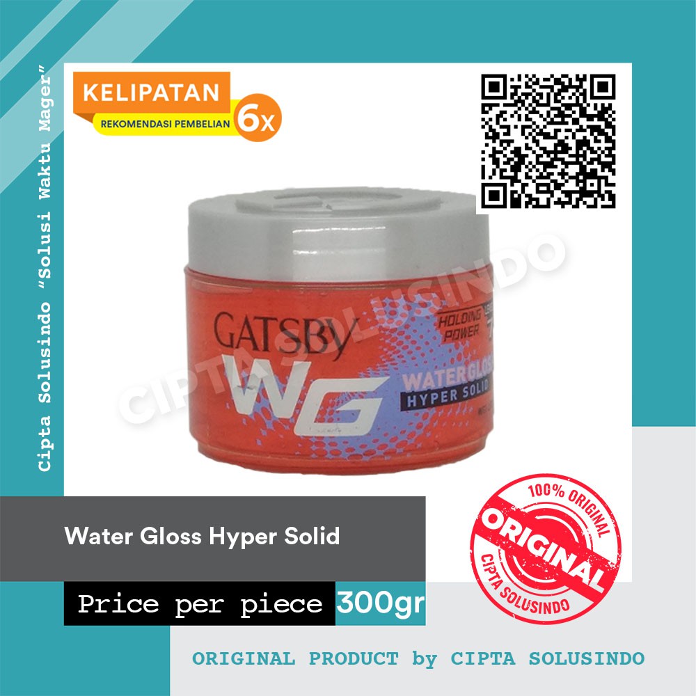 Jual Hair gel rambut gatsby water gloss Hyper Solid Level 7 Jumbo 300g ...