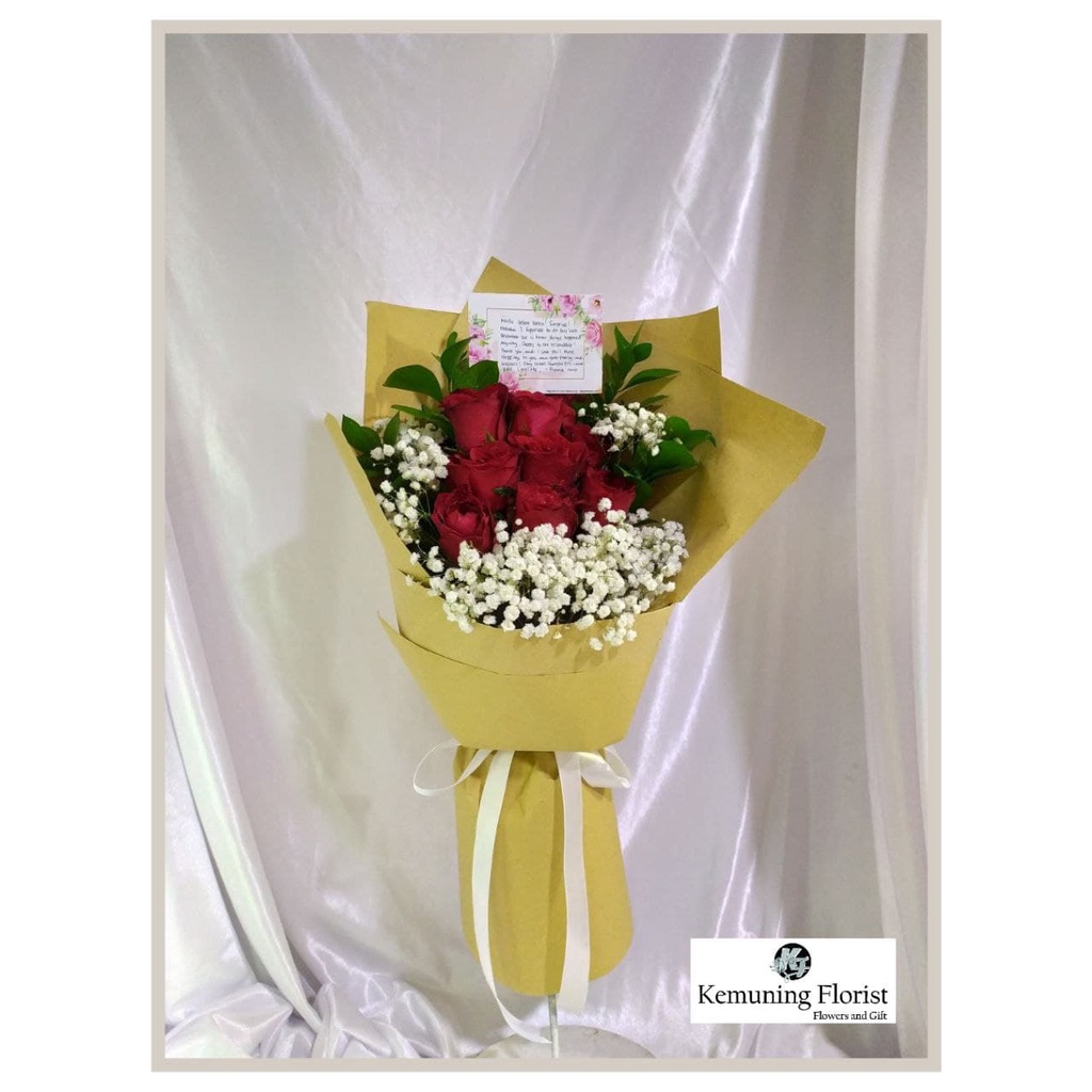 Jual buket bunga segar/ buket bunga asli/ buket bunga mawar/ valentine ...
