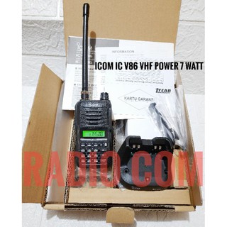 HT ICOM IC V86 VHF POWER 7WATT - HT POWER 7 WATT ICOM IC V86 ORI RESMI ICOM IC-V86 VHF | Shopee ...