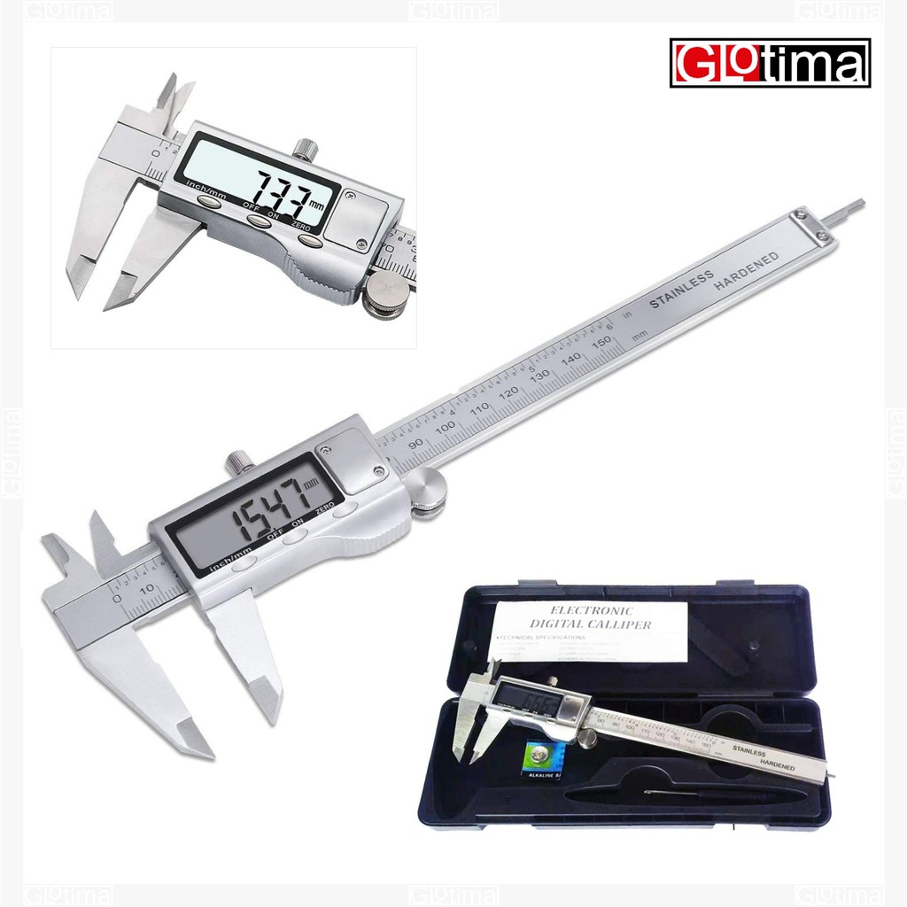 Jual Sigmat Jangka Sorong Digital LCD Vernier Caliper Micrometer Stainless | Shopee Indonesia