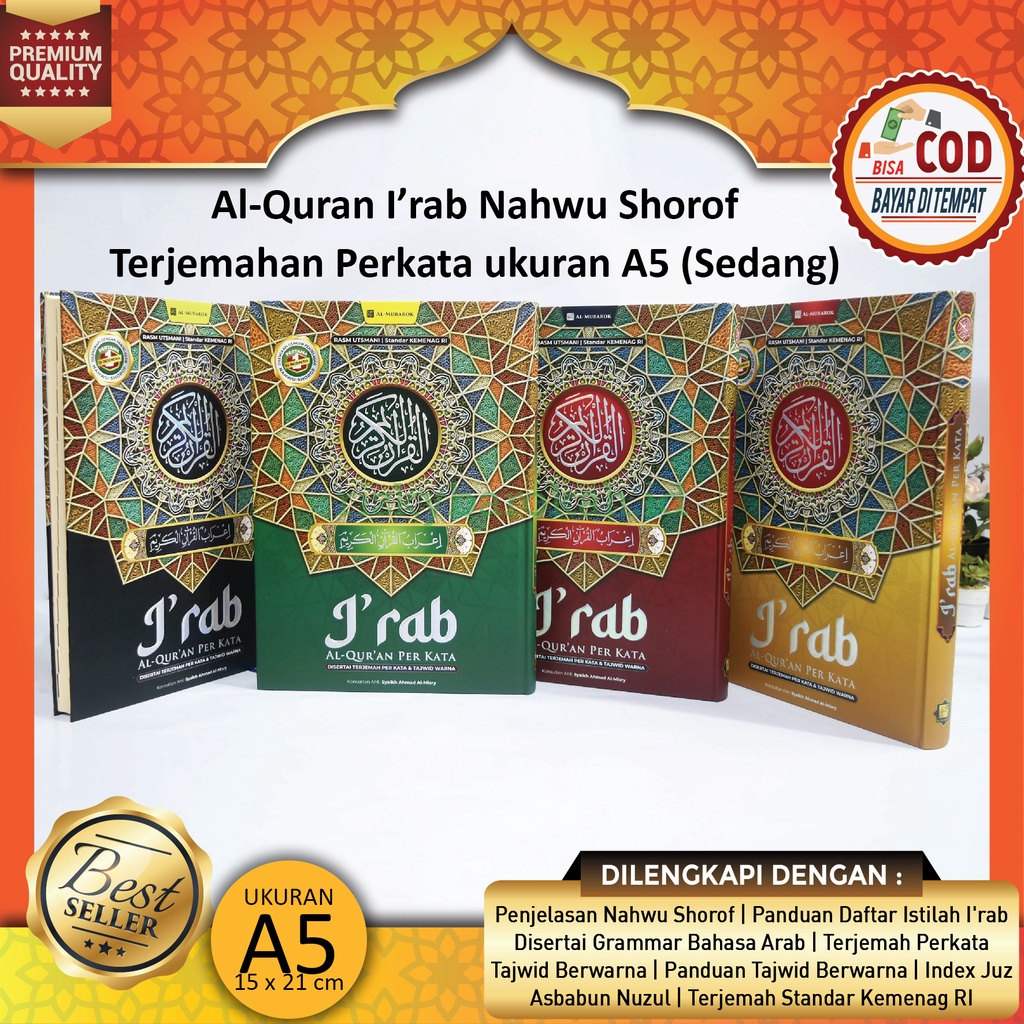 Jual PERTAMA DI INDONESIA - Alquran I'rab I'rob Nahwu Shorof A5 Sedang ...
