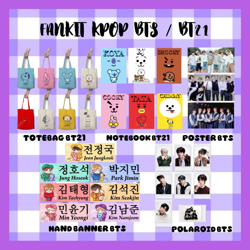 Jual BTS/BT21/BANGTAN SONYEONDAN/KPOP/FANKIT/FANKIT KPOP/KPOP STUFF ...