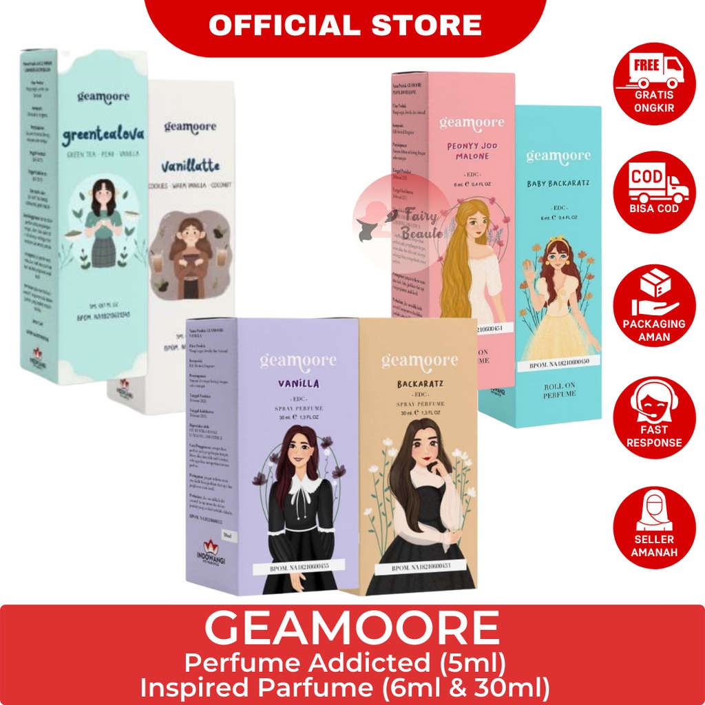 Jual Geamoore Parfum Roll 6 ml 5 ml 30 ml Geamoore Geamore Inspired ...