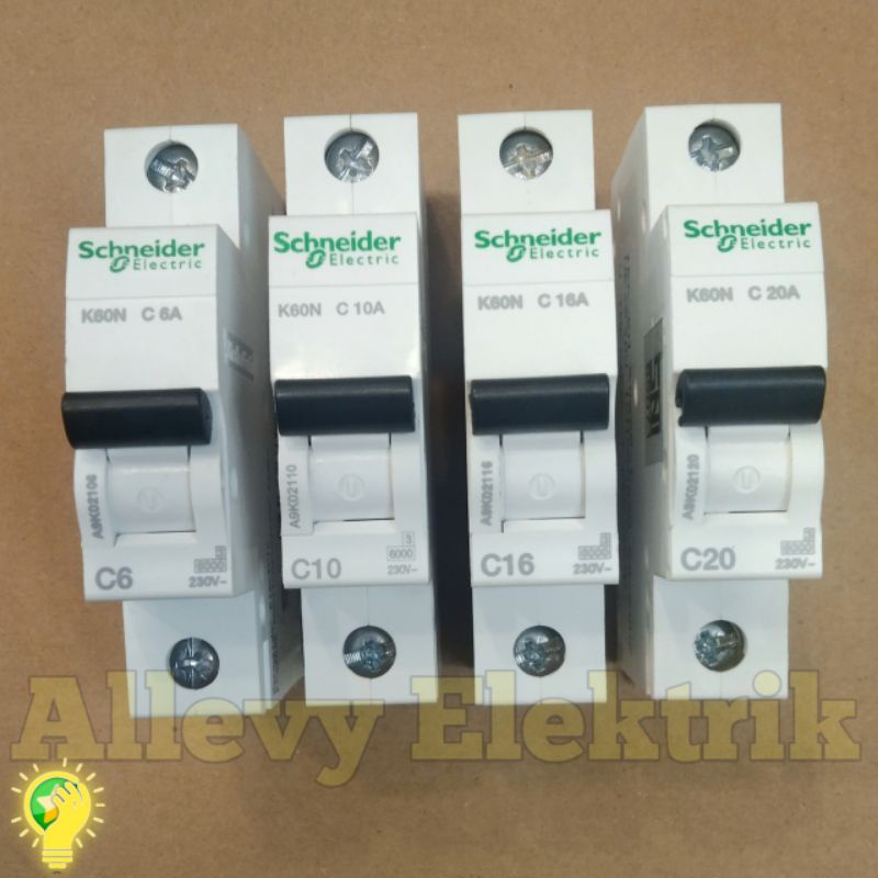 Jual MCB K60N 1P 6A 10A 16A 20A SCHNEIDER | Shopee Indonesia
