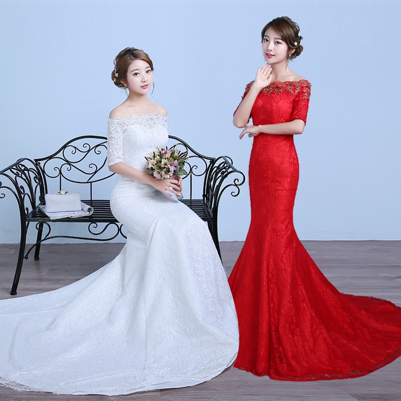 Gaun Pengantin Merah Putih - Model Gaun Pengantin