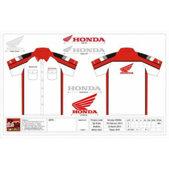 Jual Seragam AHASS dealer resmi honda Kerah Merah & Putih | Shopee ...