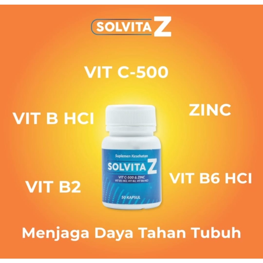 Jual SOLVITA Z (MULTIVITAMIN PLUS ZINC) ISI 50 KAPSUL | Shopee Indonesia