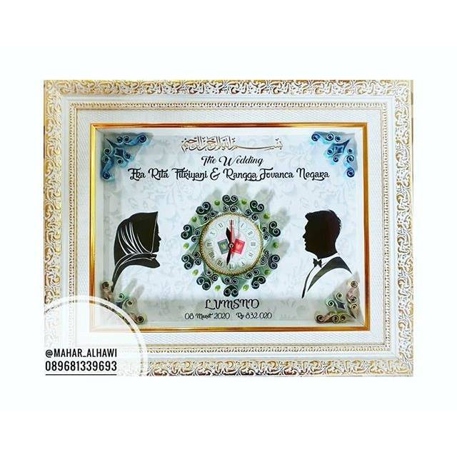 Jual Mahar Siluet Jam Bekasi / Bingkai Mahar 30x40 | Shopee Indonesia