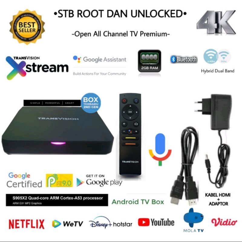 Jual ANDROID TV BOX TRANSVISION GEN 2 SIAP PAKAI (OPEN ALL CHANNEL TV ...