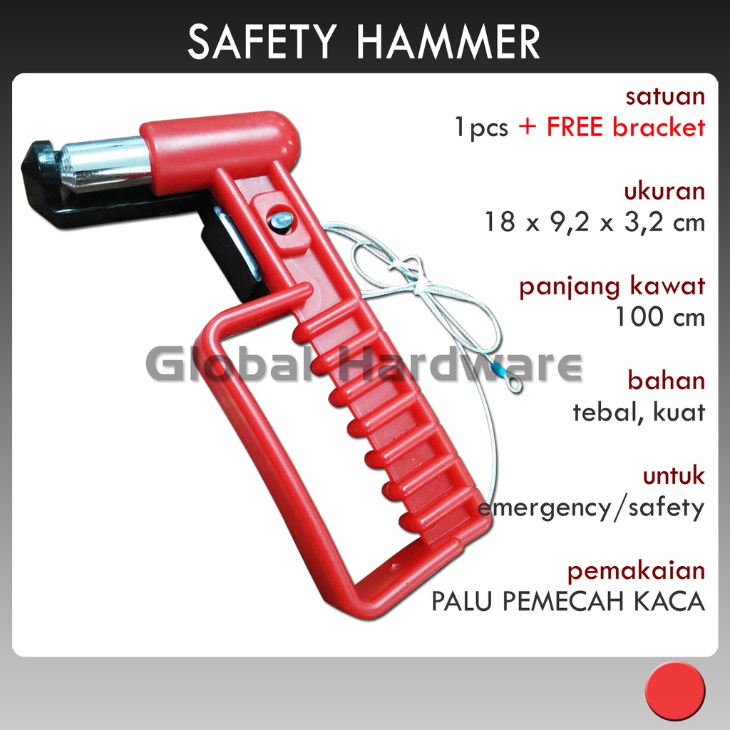 Jual Palu Pemecah Kaca Keselamatan Darurat Emergency Life Safety Hammer ...