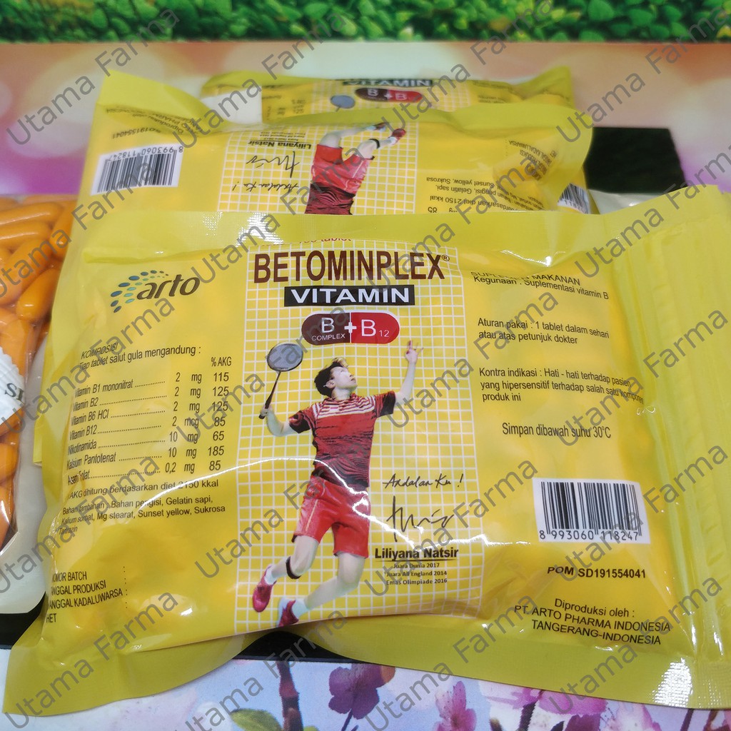 BETOMINPLEX VITAMIN B COMPLEX + B12 | Shopee Indonesia