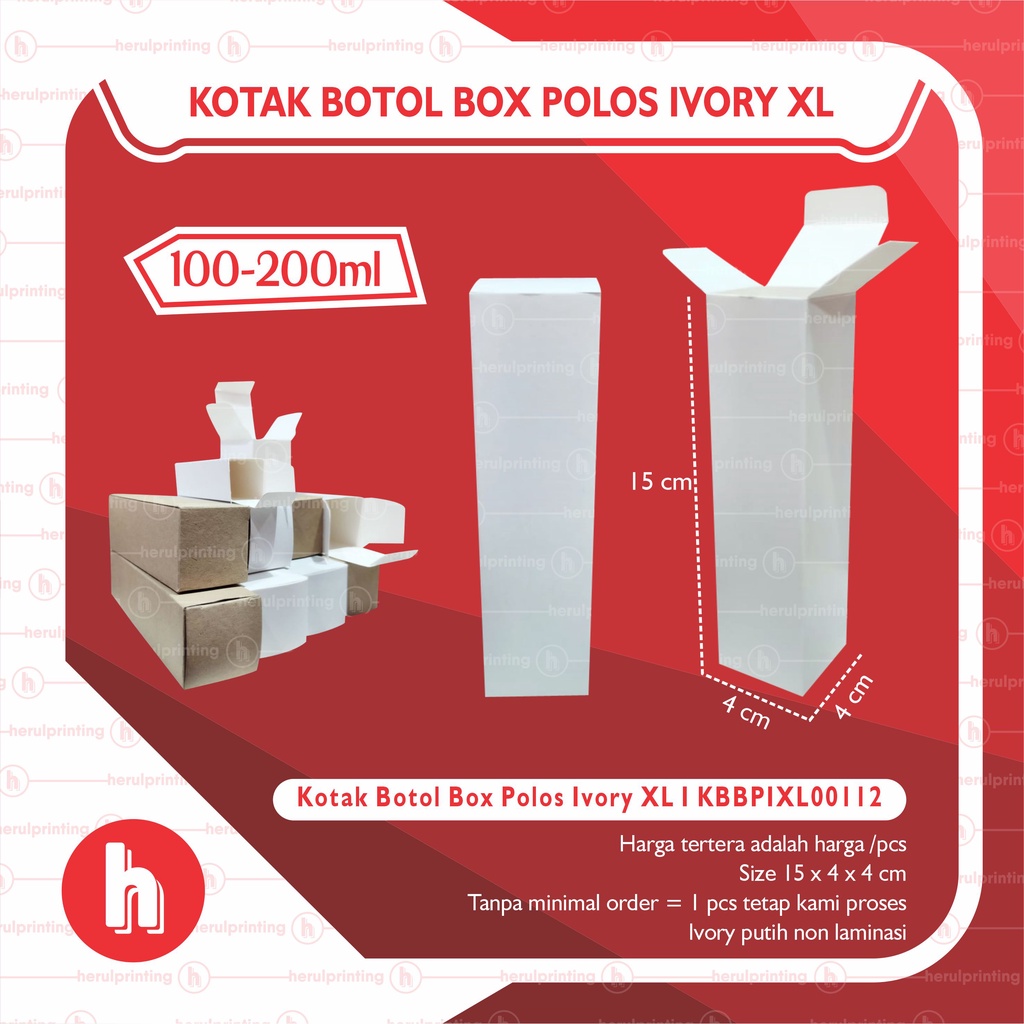 Jual Kotak Botol Box Polos Ivory XL I KBBPIXL00112 | Shopee Indonesia