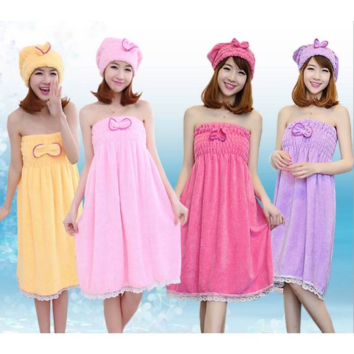 Jual Baju handuk mandi set + topi kebutuhan Rumah Tangga perlengkapan ...