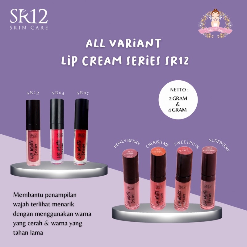 Jual LIP MATTE SR12 / LIP CREAM SR12 / LIP CREAM SERIES SR12 / LIPSTICK / BPOM | Shopee Indonesia