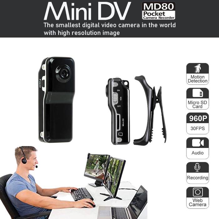 Jual Camera Mini MD80 - Spy Camera Video Recorder - Kamera Pengintai ...