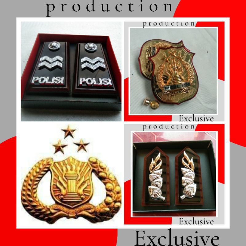 Jual pangkat pdh set aiptu monogram kewenangan lis koklat | Shopee ...