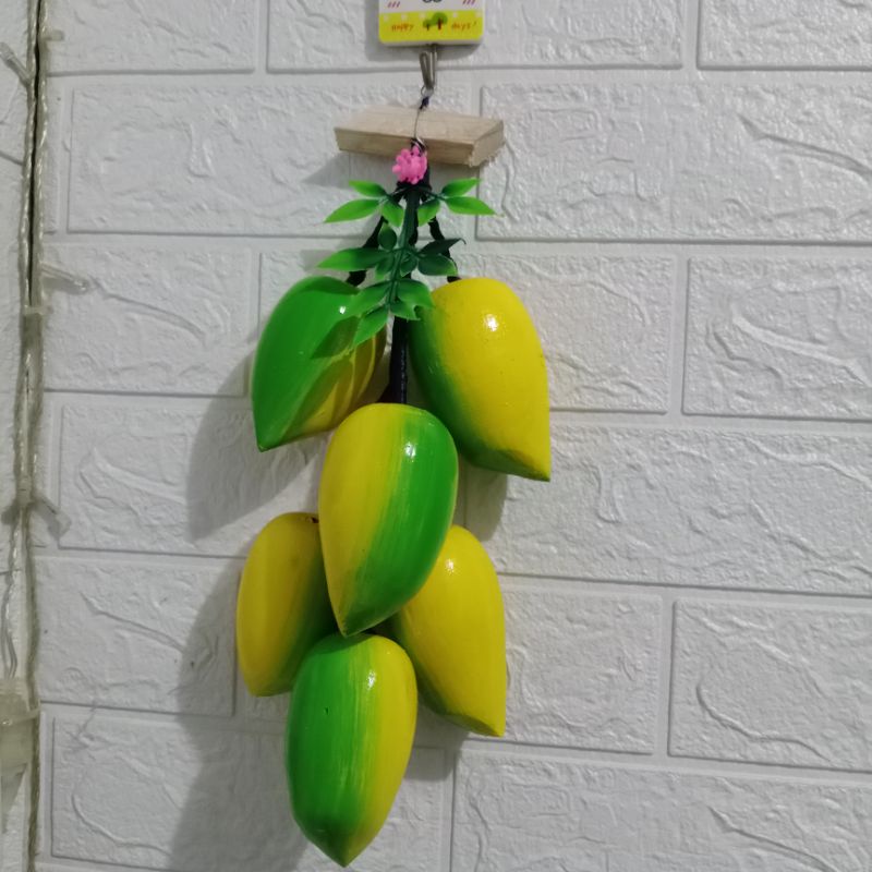 Jual Hiasan dinding buah kayu (mangga sembur) | Shopee Indonesia