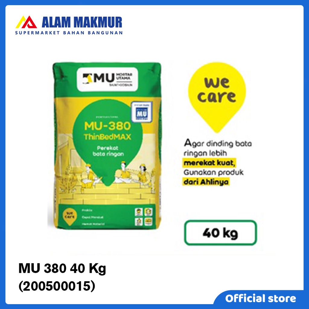 Jual MU 380 Mortar Utama Semen Instant Perekat Lem Bata Ringan Hebel ...