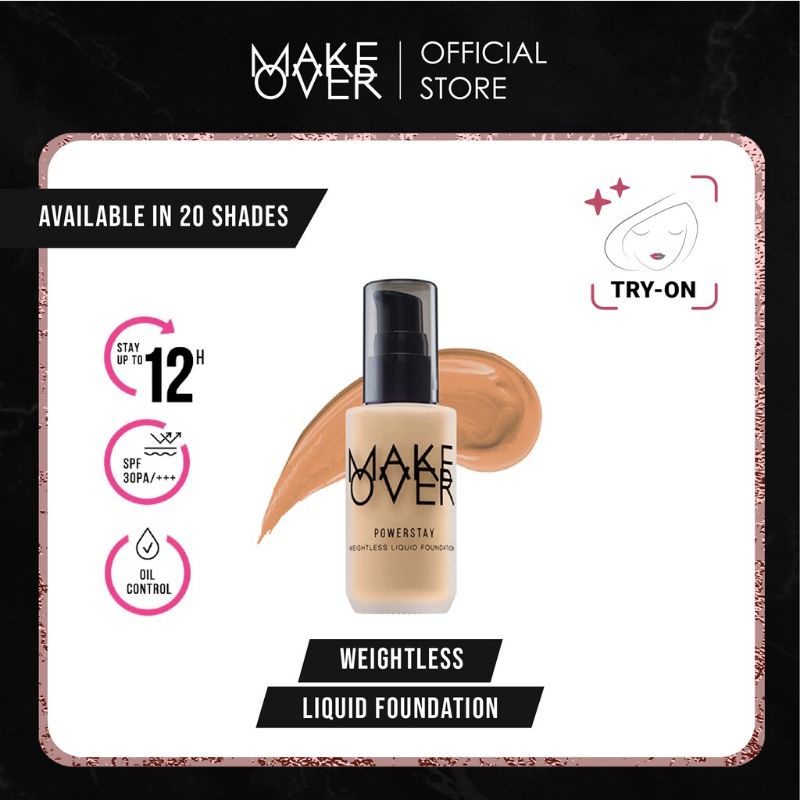 Jual Make Over Powerstay Weightless Liquid Foundation | Shopee Indonesia