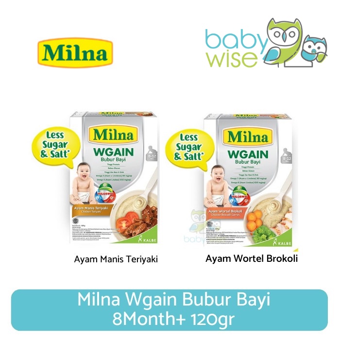 Jual Milna Wgain Bubur Bayi 8M+ 120gr | Shopee Indonesia