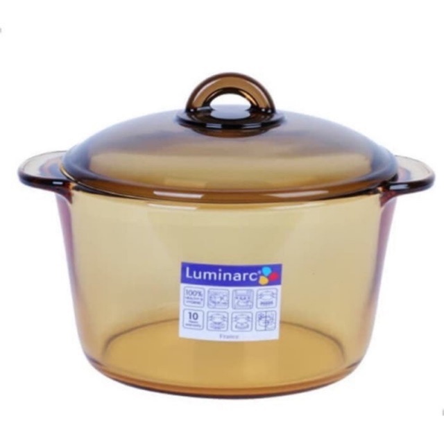 Jual LUMINARC Vitro Blooming Casserole AMBER 3LT LAV1030 Panci Kaca ...