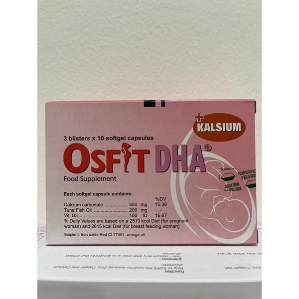 OSFIT DHA BOX @ 30 SOFT CAPS, Memenuhi kebetuhan calsium saat menyusui ...