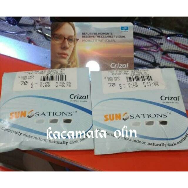 Jual Lensa essilor crizal sunsation / lensa photocromic essilor ...