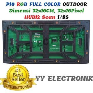 Jual Panel Modul LED P10 RGB Fulloutdoor Scan 1/8 FULL COLOR SMD (G ...