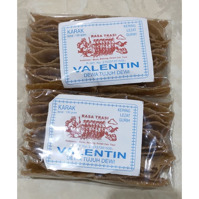 Jual KERUPUK KARAK / GENDAR / PULI VALENTIN RASA TERASI KHAS SOLO ...