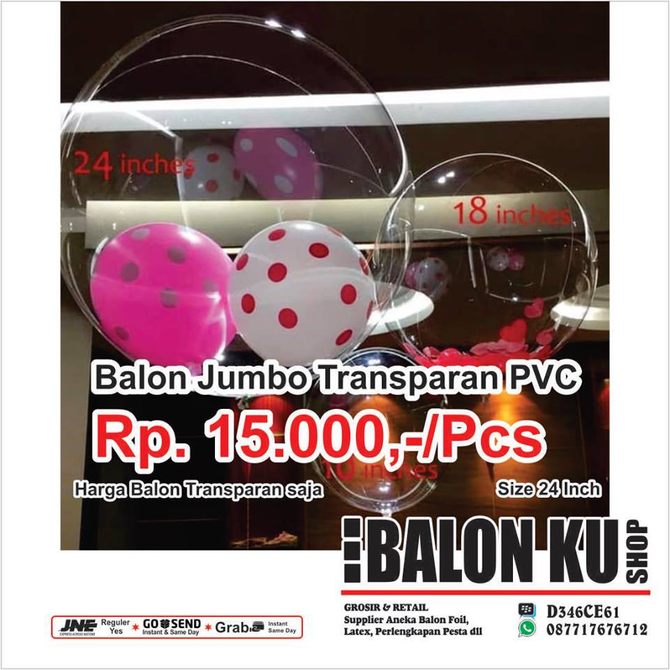 Jual Balon Jumbo PVC Transparan / Balon Transparan / Balon PVC ...