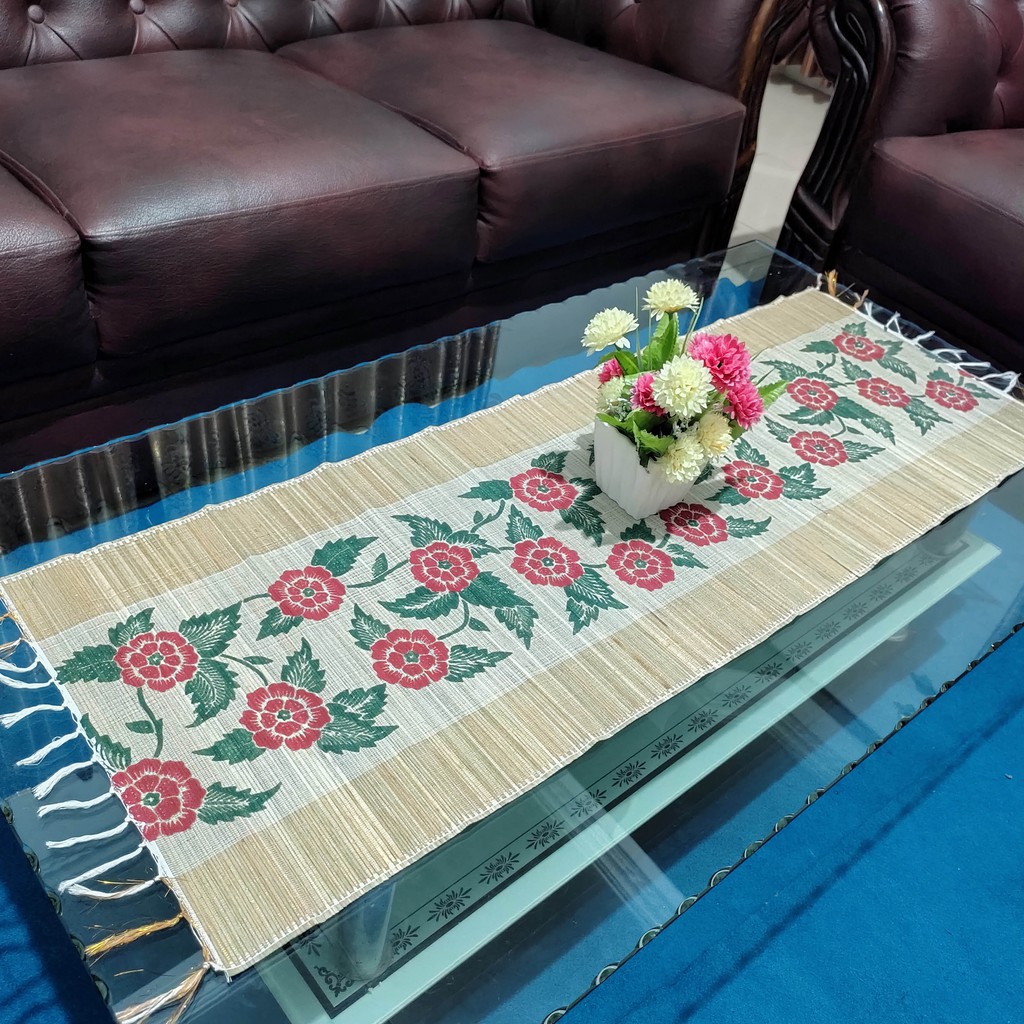 Jual Taplak Meja Ruang Tamu Modern Dan Minimalis Tenun Model Printing ...