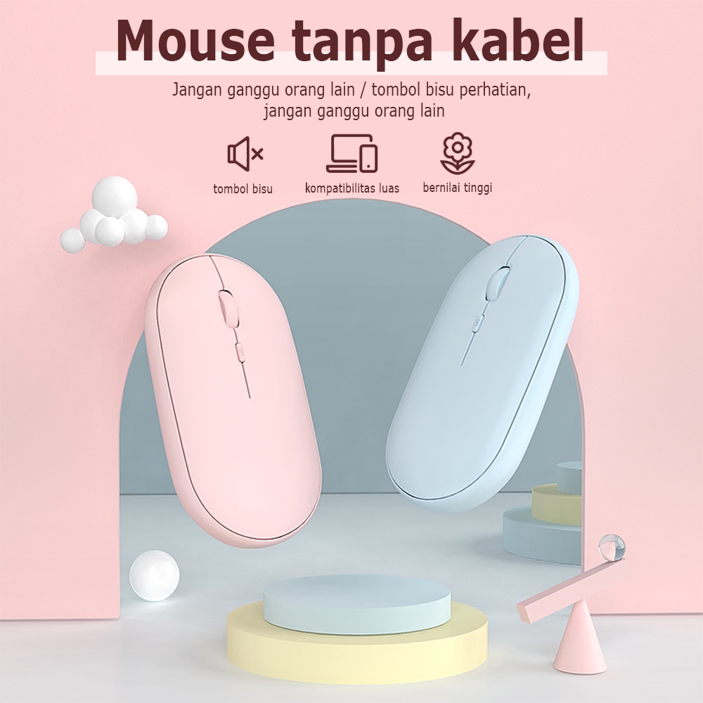Jual Wireless Optical Mouse Slim Tipis 2.4G Optical Mouse Gaming Dengan ...