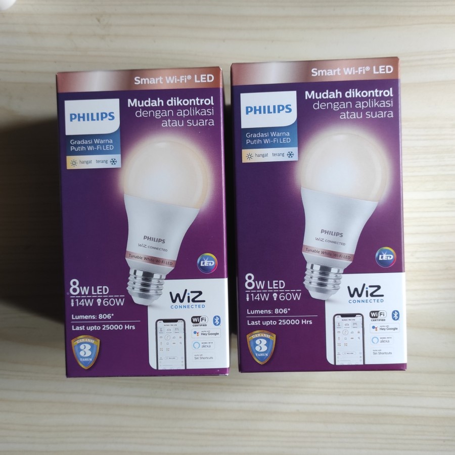 Jual Philips Lampu Smart WiFi LED 8W With Bluetooth - Tunable White (Putih) | Shopee Indonesia