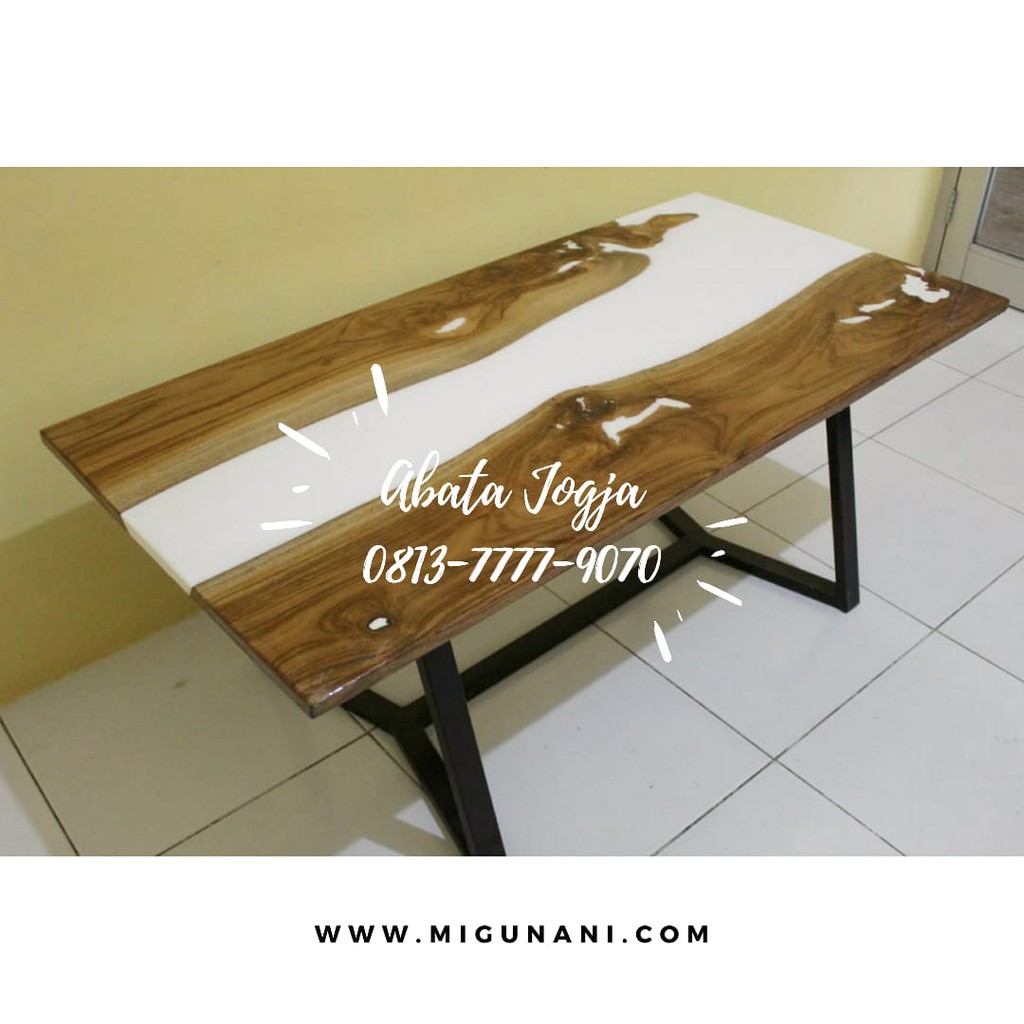 Jual Meja Resin Epoxy UK. 120 x 60 x 45 cm | Shopee Indonesia