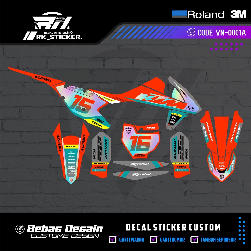 Jual DECAL KTM 250 2017 FREE CUSTOME DESIGN | Shopee Indonesia