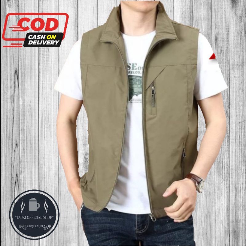 Jual Rompi pria waterfroof warna hitam dan cream | Shopee Indonesia