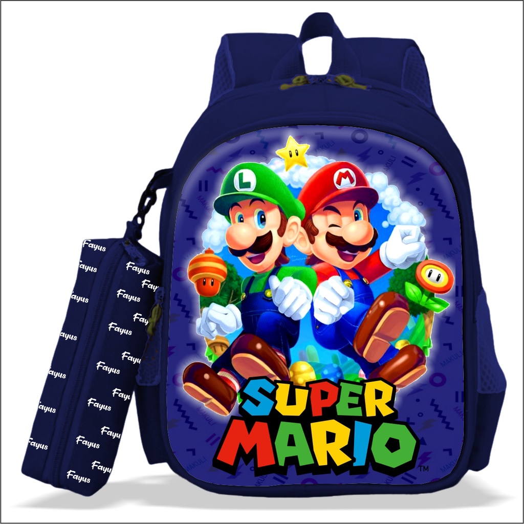 Jual ORIGINAL FAYUS - Tas Super Mario - Tas sekolah anak ransel PREMIUM ...