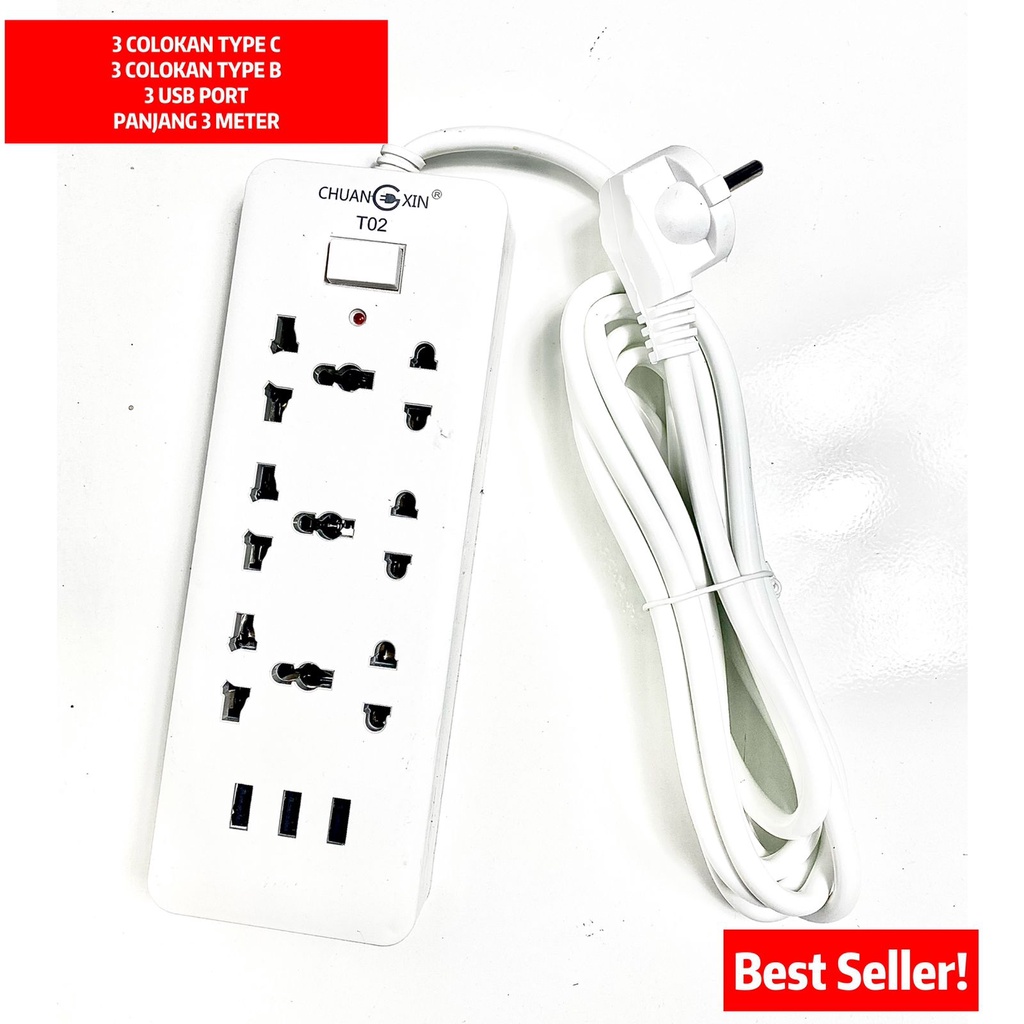 Jual MANTUL Socket Listrik Terminal Stop Kontak 3 Lubang Colokan ...