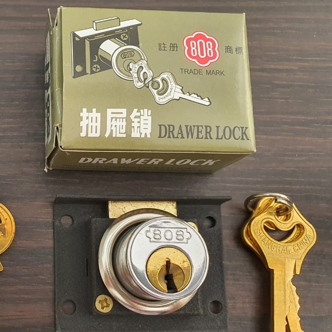 Jual Kunci Laci / Lemari / Drawer Lock Shanghai 808 Tipe HL502P Besar ...