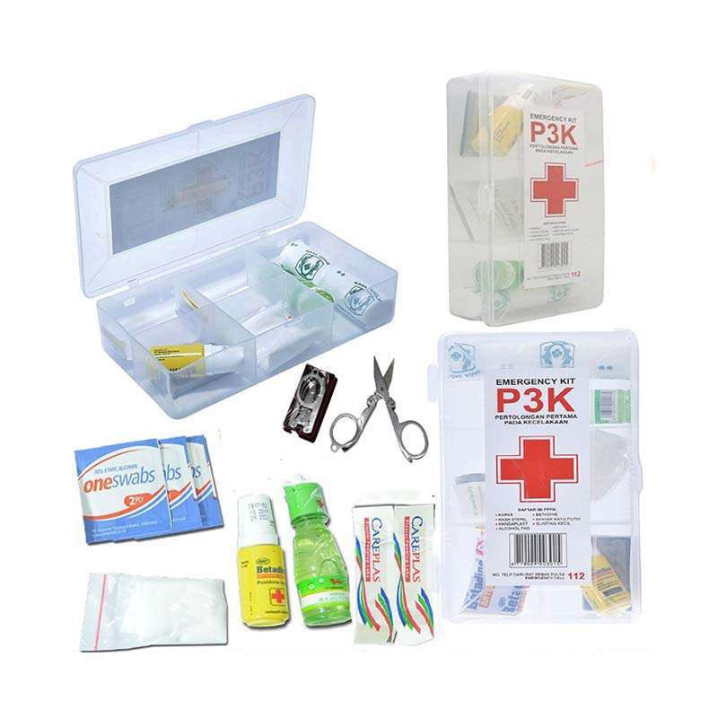 Jual BOX TEMPAT KOTAK OBAT OBATAN P3K/EMERGENCY KIT KOMPLIT ISI/KOTAK ...