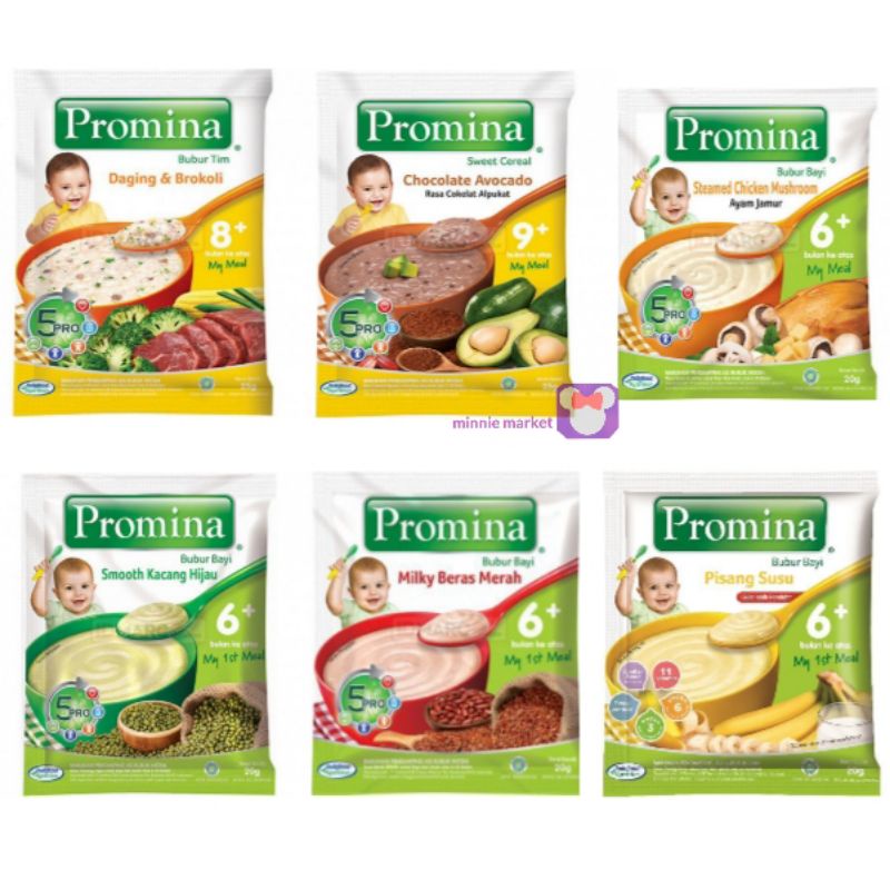 Jual Promina Bubur Bayi 6+ Sachet 20gr / Promina Bubur Tim 8+ Sachet ...