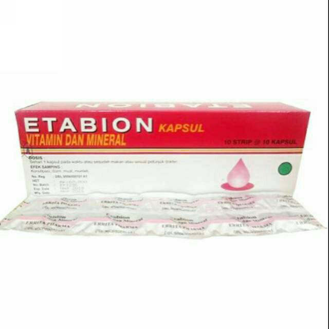 Etabion Vitamin dan Mineral Kapsul Penambah Darah | Shopee Indonesia