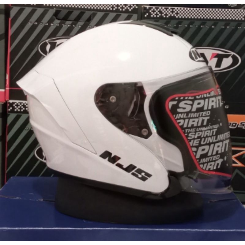 Jual HELM ORIGINAL NJS KAIROZ WHITE NE BRAND | Shopee Indonesia