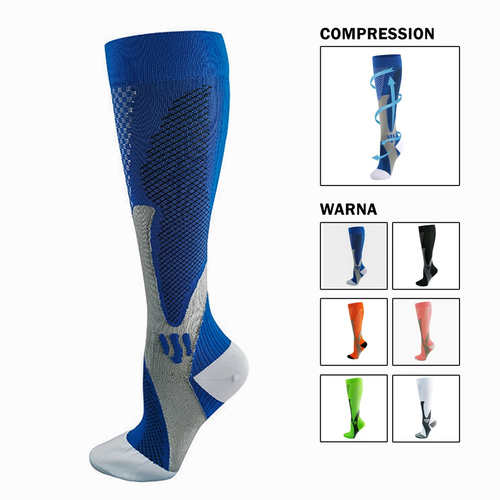 Jual Compression Socks Kaos Kaki Kompresi Panjang Running Hiking ...
