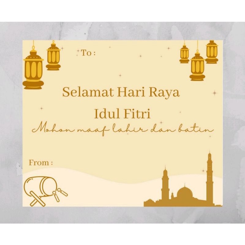 Jual KARTU UCAPAN LEBARAN PARCEL PARCELL / GIFT CARD / KARTU LEBARAN ...