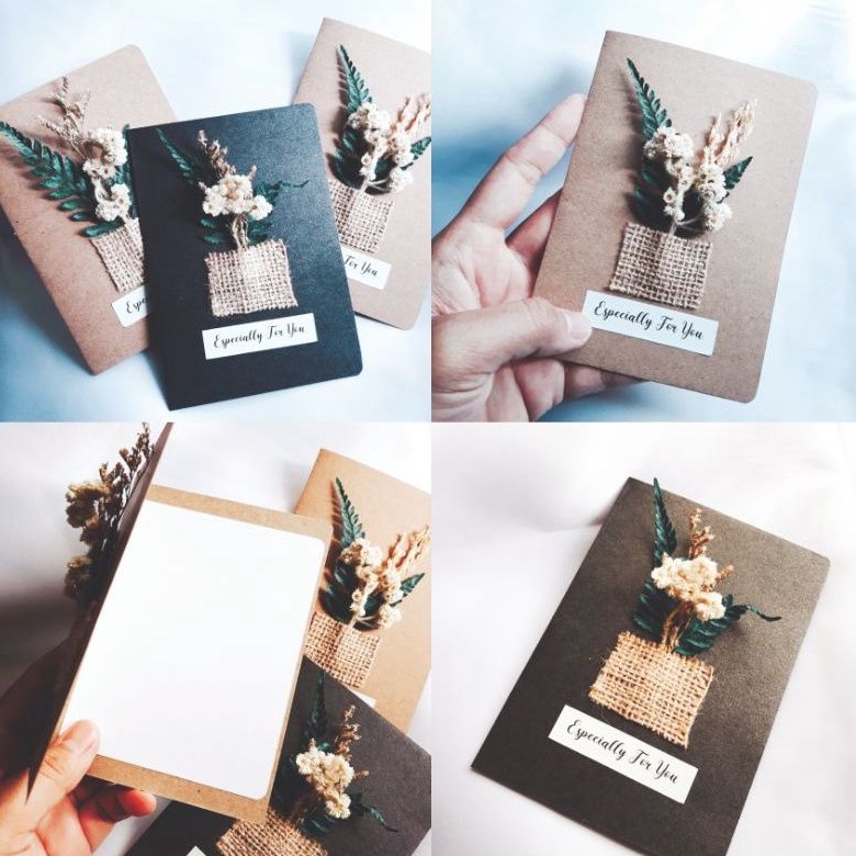 Jual Kartu Ucapan Bunga Kering Aestetic Shopee Indonesia