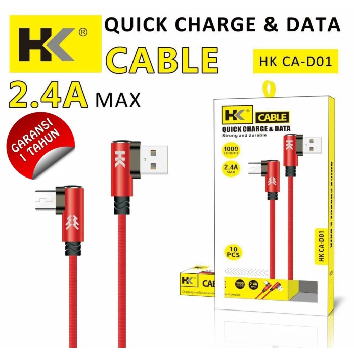 Jual Hadir Hk Kabel Data Casan Quick Charge & Data Cable 2.4A Gaming ...