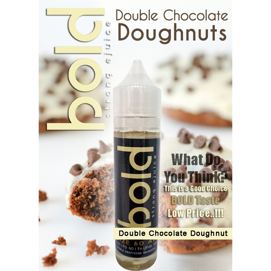 Jual LIQUID BOLD DONUT CHOCOLATE 60ML | VG 60 | PG 40 | 3MG | Shopee ...