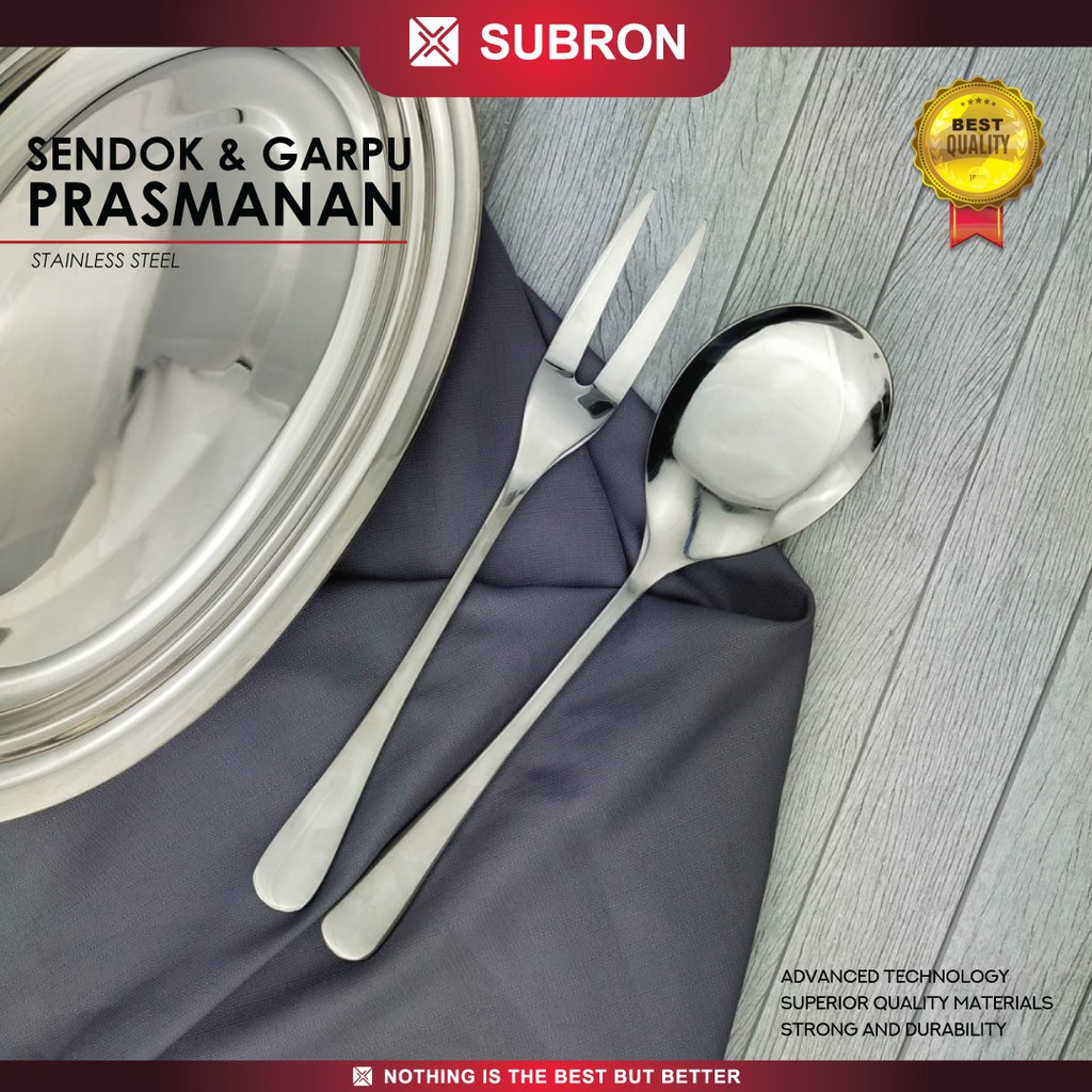 Jual SUBRON Sendok Garpu Sayur Prasmanan Hotel Stainless Steel Besar ...